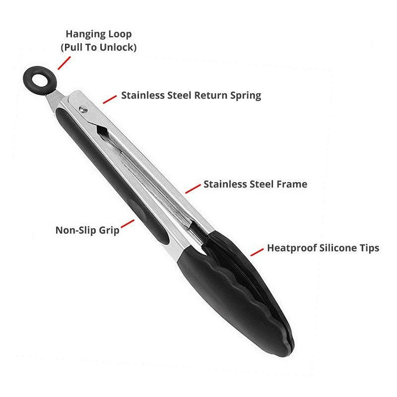 23cm Silicone Kitchen Tongs – Pie Maker Stuff